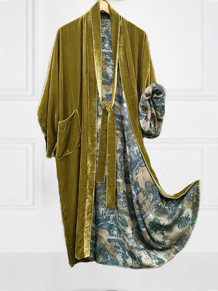 Loose Lining Ink Painting Printed Casual Kimono Duster – INNSLANE