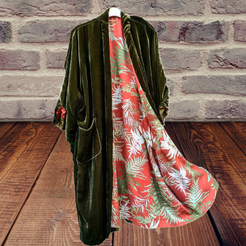 Fashion Casual Lined Printed Velvet Duster – INNSLANE