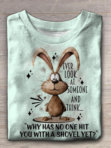 Why Has No One Hit You With A Shovel Yet Funny Word Crew Neck T-shirt ...